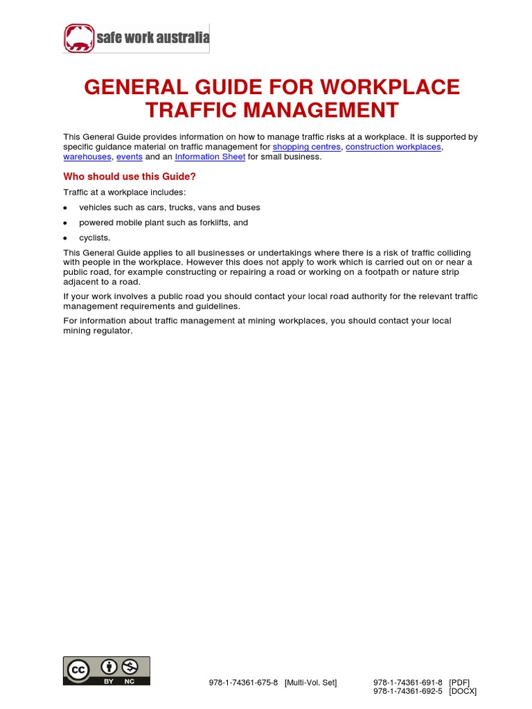 Traffic Management General Guide | PDF | Traffic | Occupational Safety ...