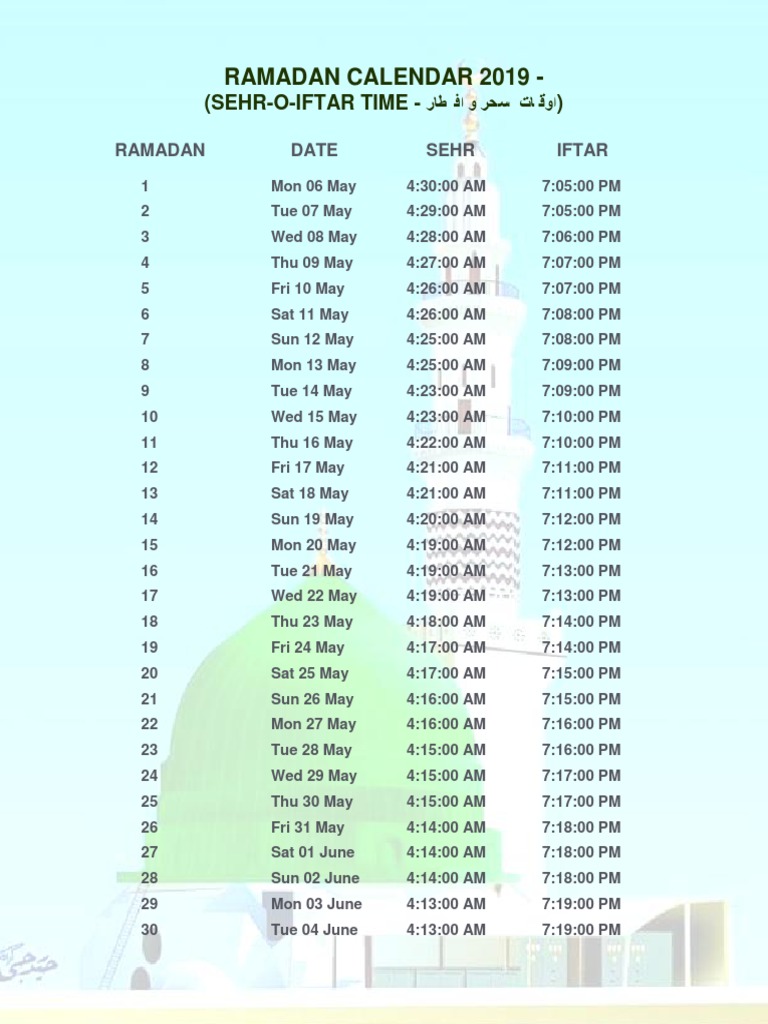 Ramadan Calendar | PDF