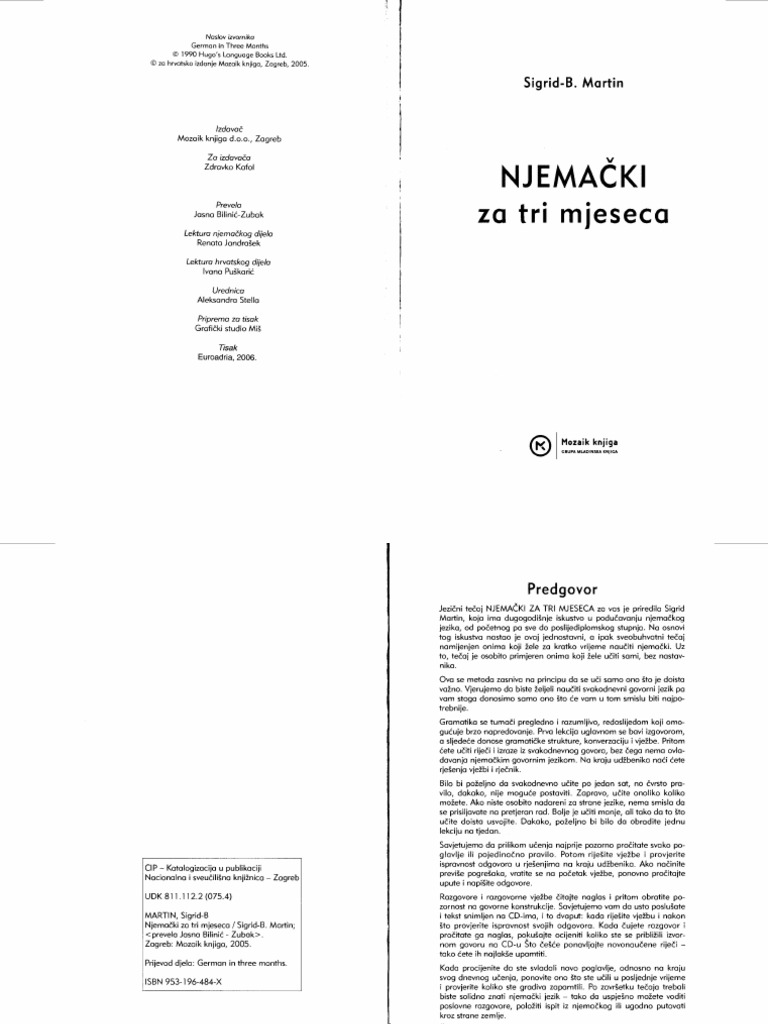 Njemacki Za Tri Mjeseca PDF | PDF