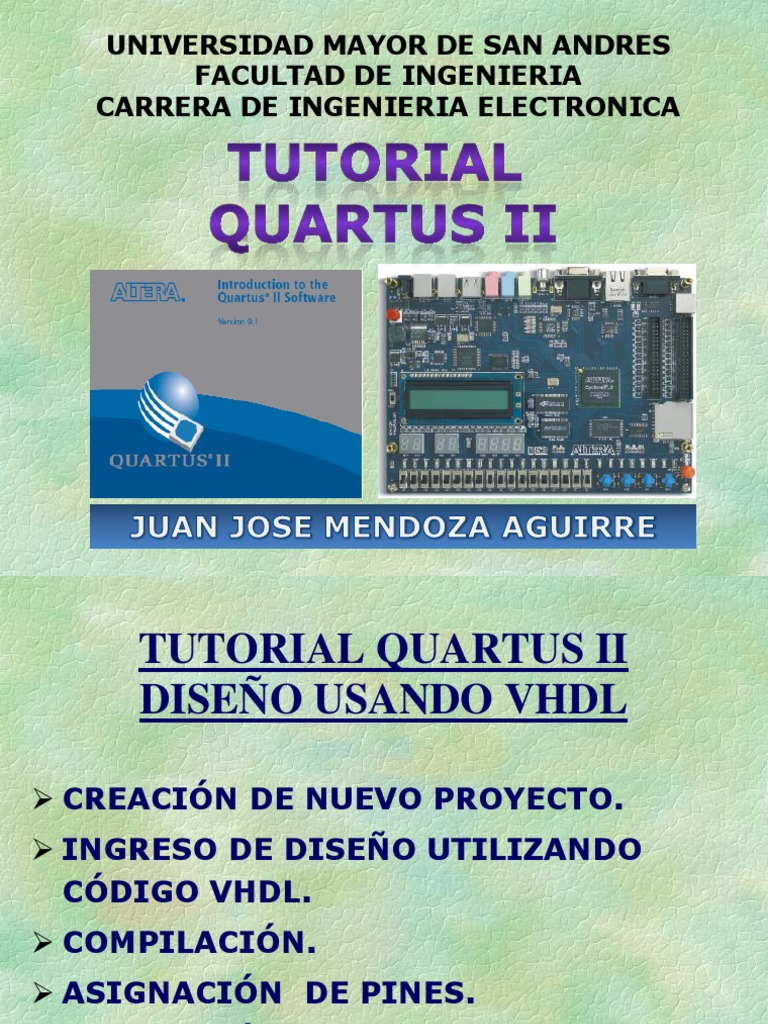 Tutorial QuartusII CV | PDF | Vhdl | Compilador