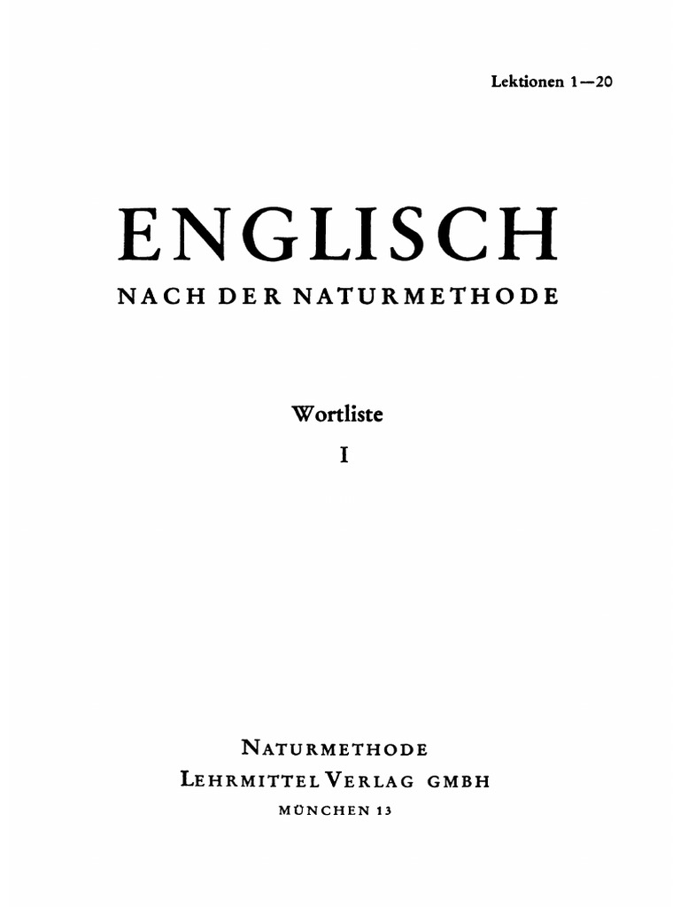 Word List (German) (1) (1-20) PDF | PDF