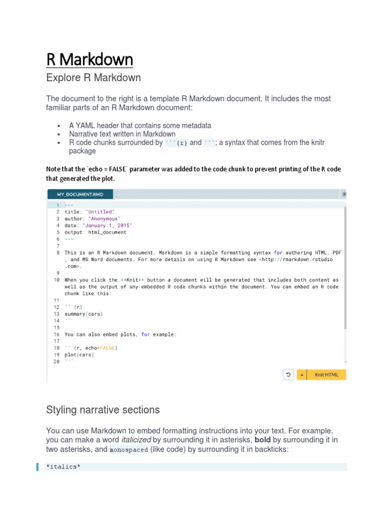 R Markdown | PDF | File Format | Software