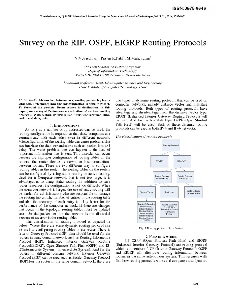 Routing Protocol Comparison | PDF | Routing | Router (Computing)