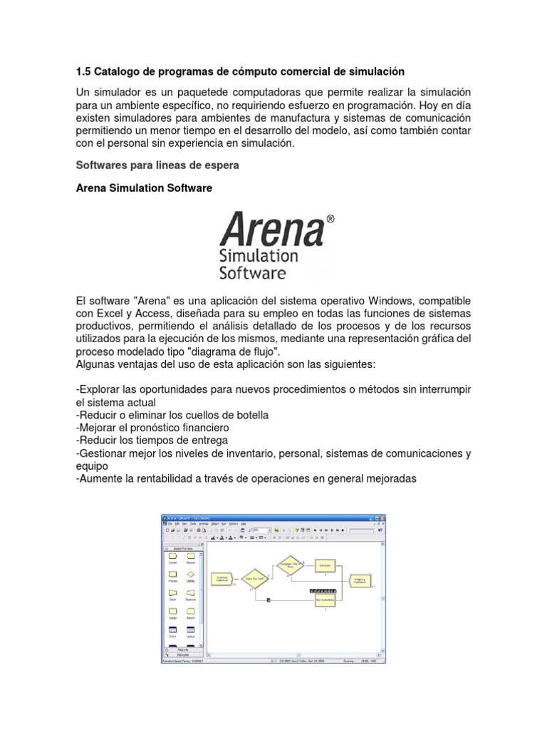 Investigacion 1.5 Catalogos de Software de Simulación | PDF ...