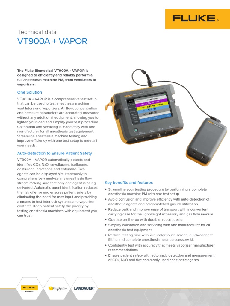 Vt900A + Vapor: Technical Data | PDF | Anesthesia | Calibration