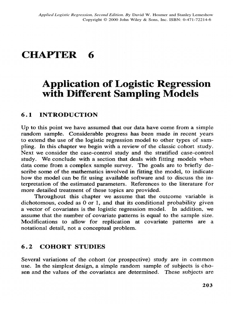 Applied Logistic Regression Overview | PDF