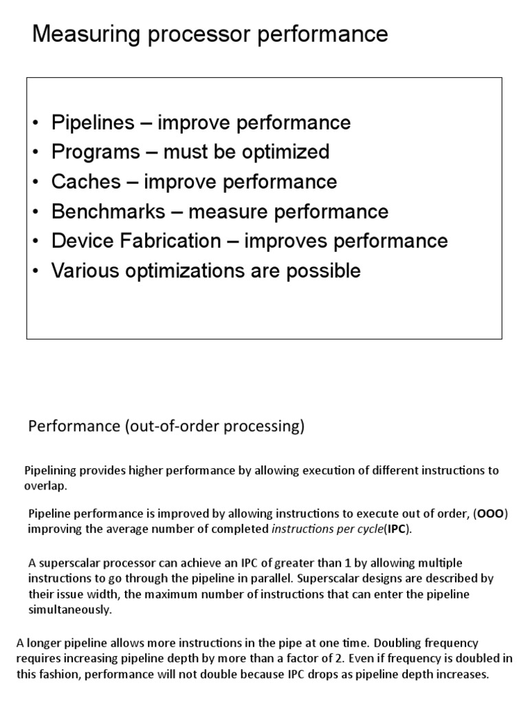 Optimizing Processor Performance Through Pipelining, Superscalar Design, Out-of-Order Execution ...