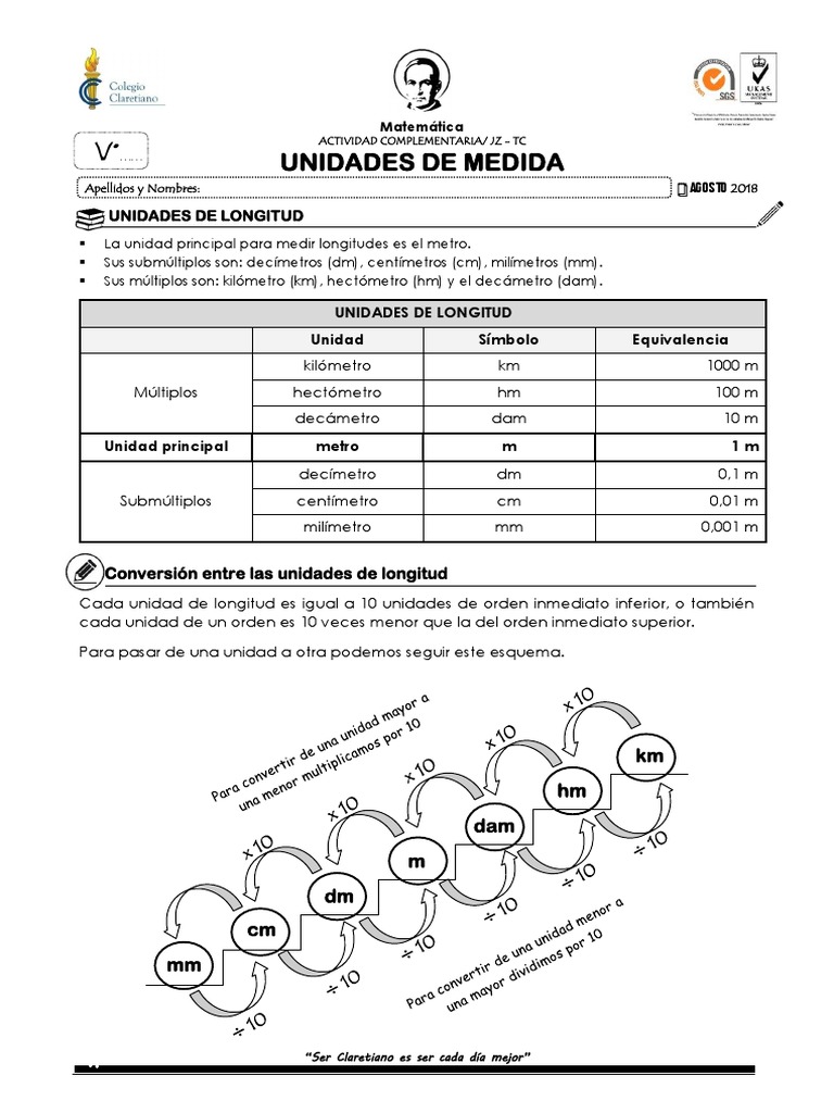 Unidades de Longitud | PDF | Sistema Internacional de Unidades ...