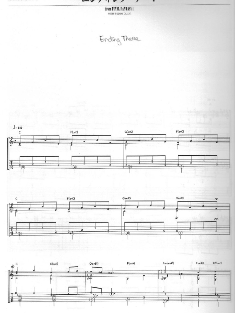 Final Fantasy Guitar Solo Collection PDF | PDF