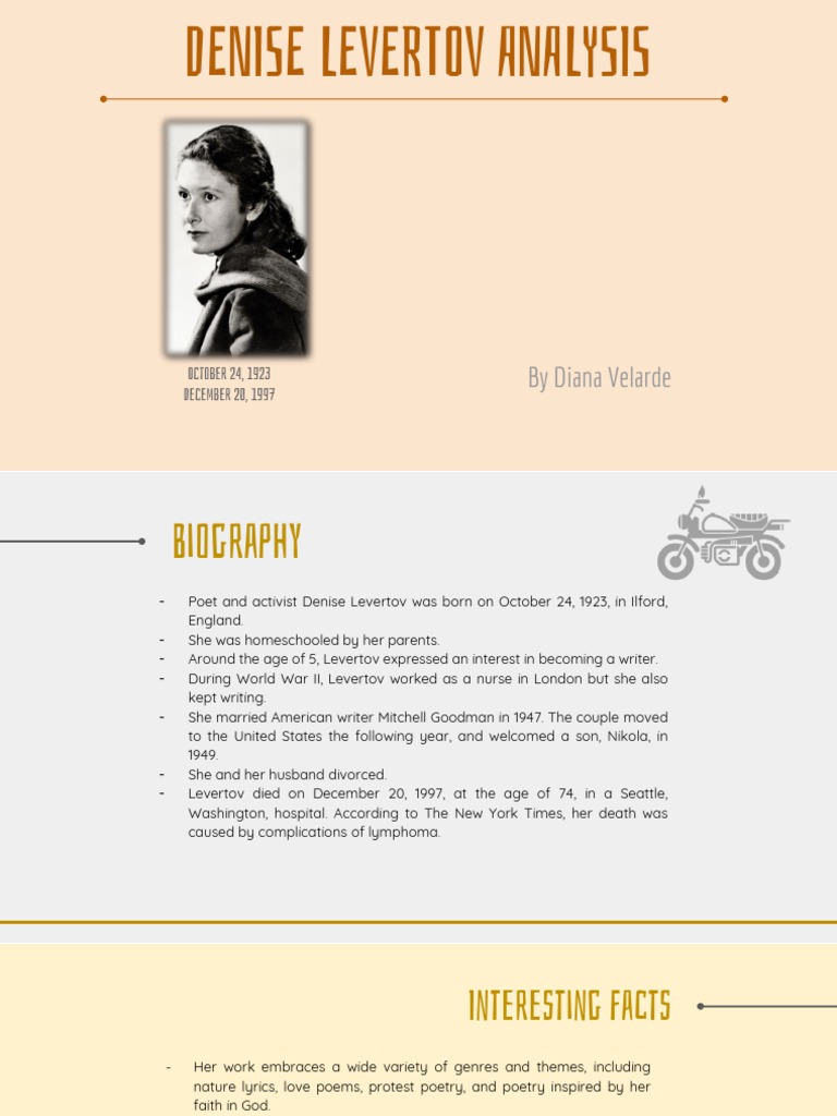 Analysis - Denise Levertov (Ingles) | PDF | Poetry