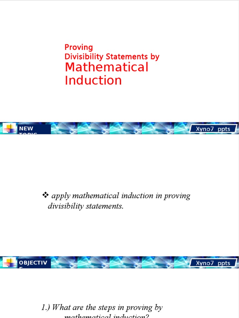 24.1 Mathematical Induction - Divisibility | PDF | Logic | Teaching ...