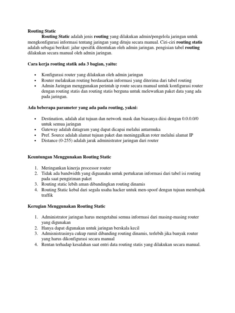 Prinsip Kerja Routing | PDF
