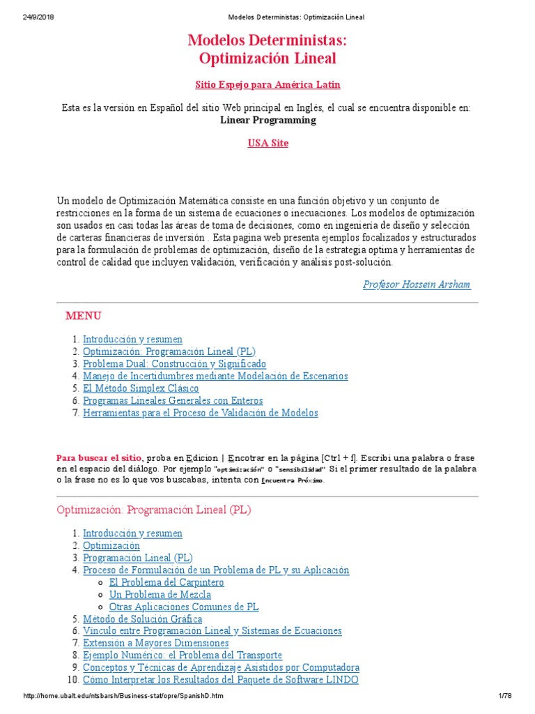 Modelos Deterministas_ Optimización Lineal | PDF | Optimización ...
