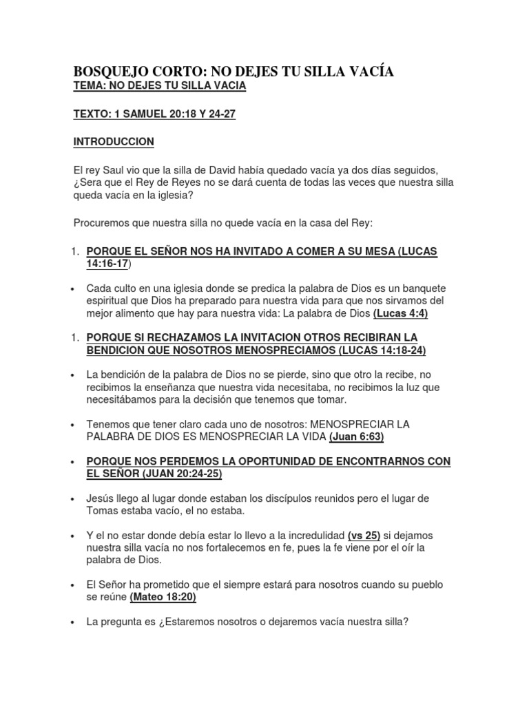 Bosquejo Corto | PDF