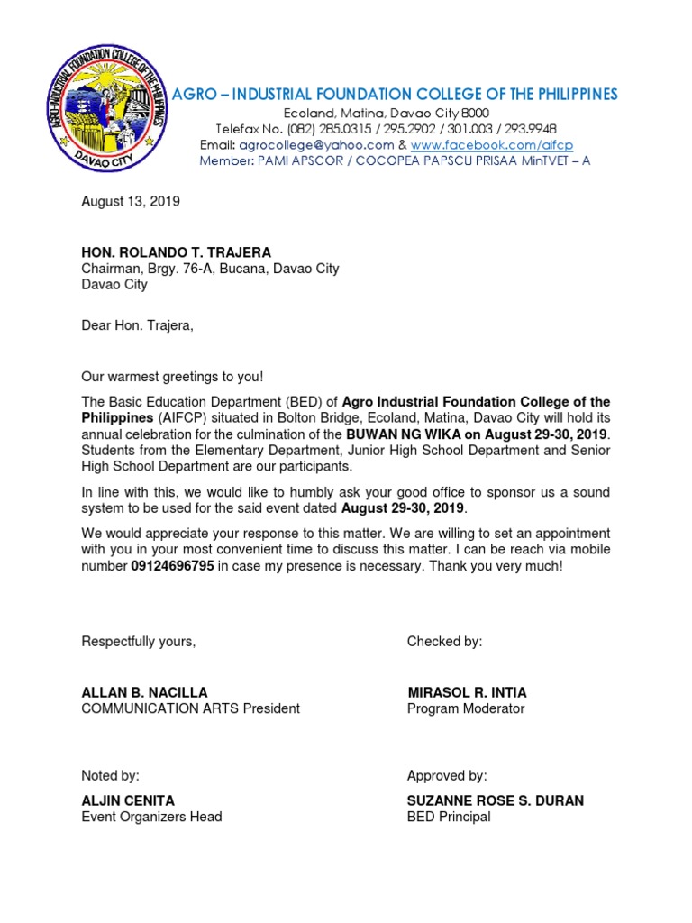 Letter To Chairman | PDF