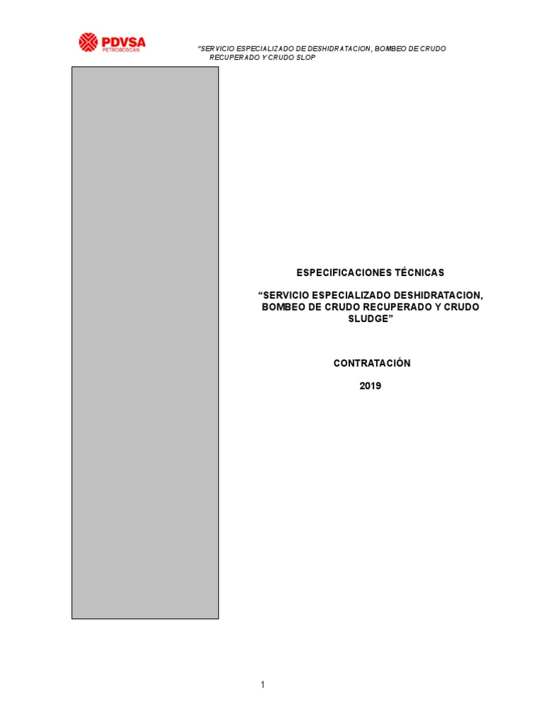 Especificaciones Tecnicas Kleenoil Petroboscan | PDF | Residuos ...