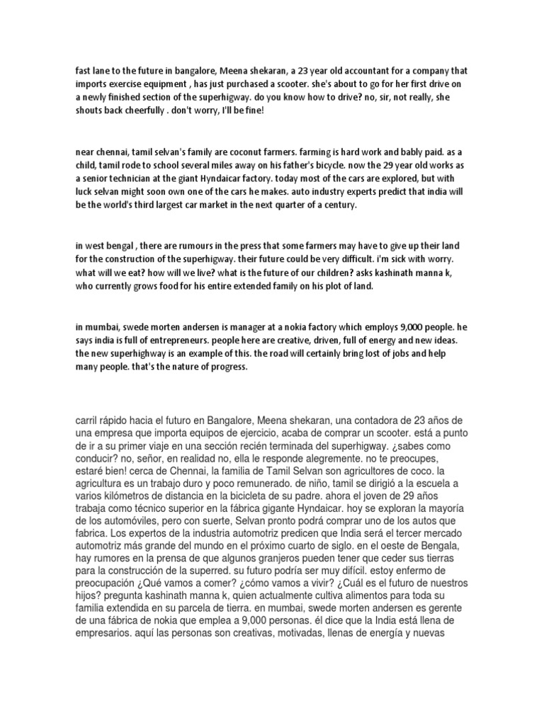 Fast Lane To The Future Lectura Unidad 4 Nivel 4 | PDF | Economies ...