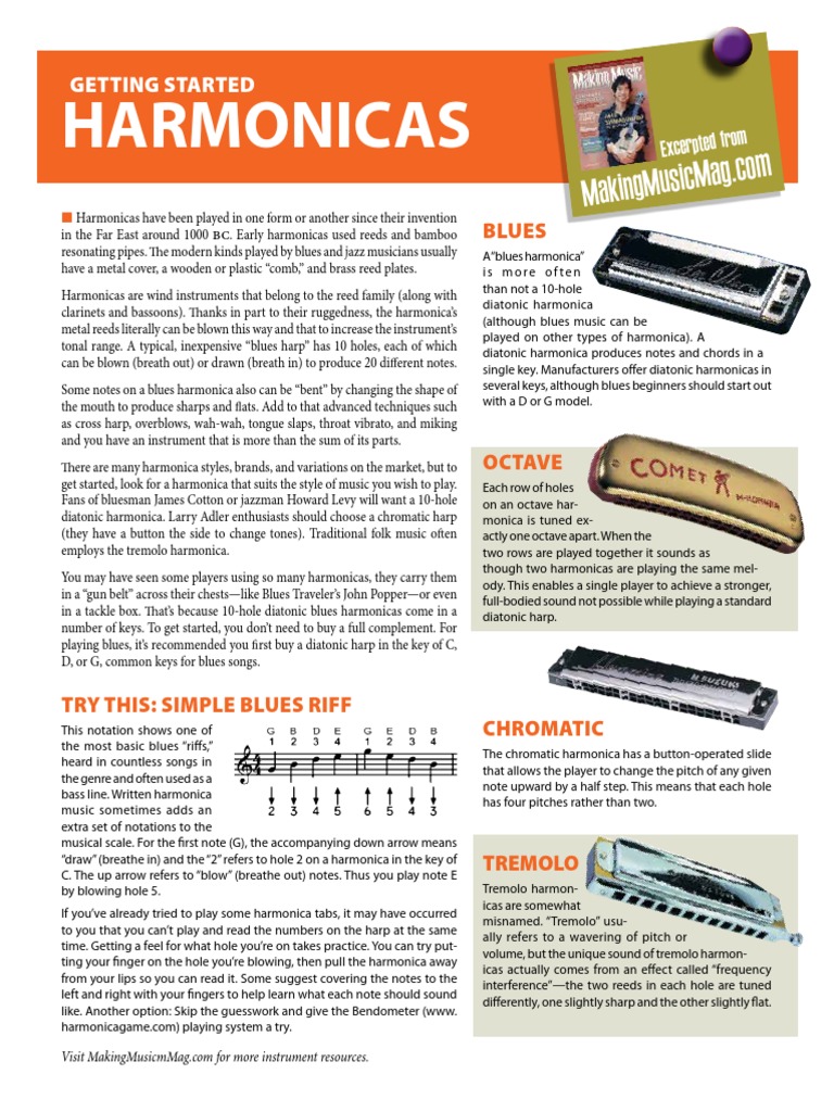 Getting Started Harmonica | PDF | Harmonica | Musicology