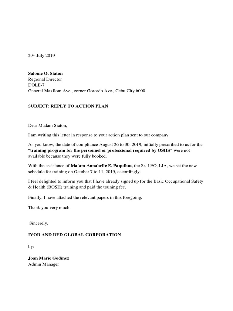 Dole Letter | PDF