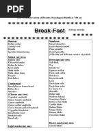 Mess Menu For Boys Hostel (Nit) | PDF | South Asian Cuisine | Food And ...