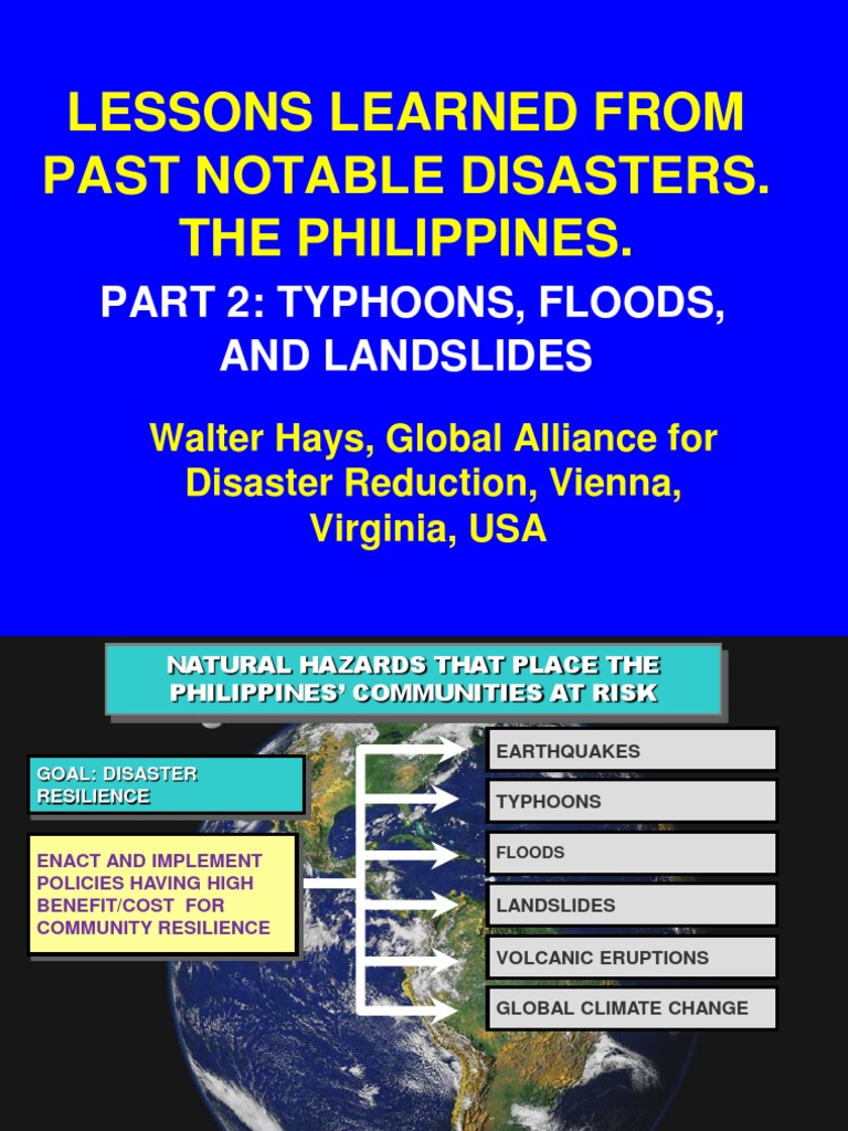 Lessons Learned From Past Notable Disasters. The Philippines | PDF ...