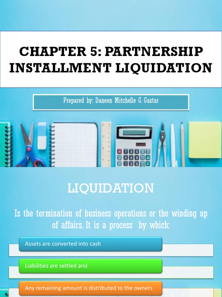 Installment Liquidation PT 1 | PDF | Balance Sheet | Liquidation
