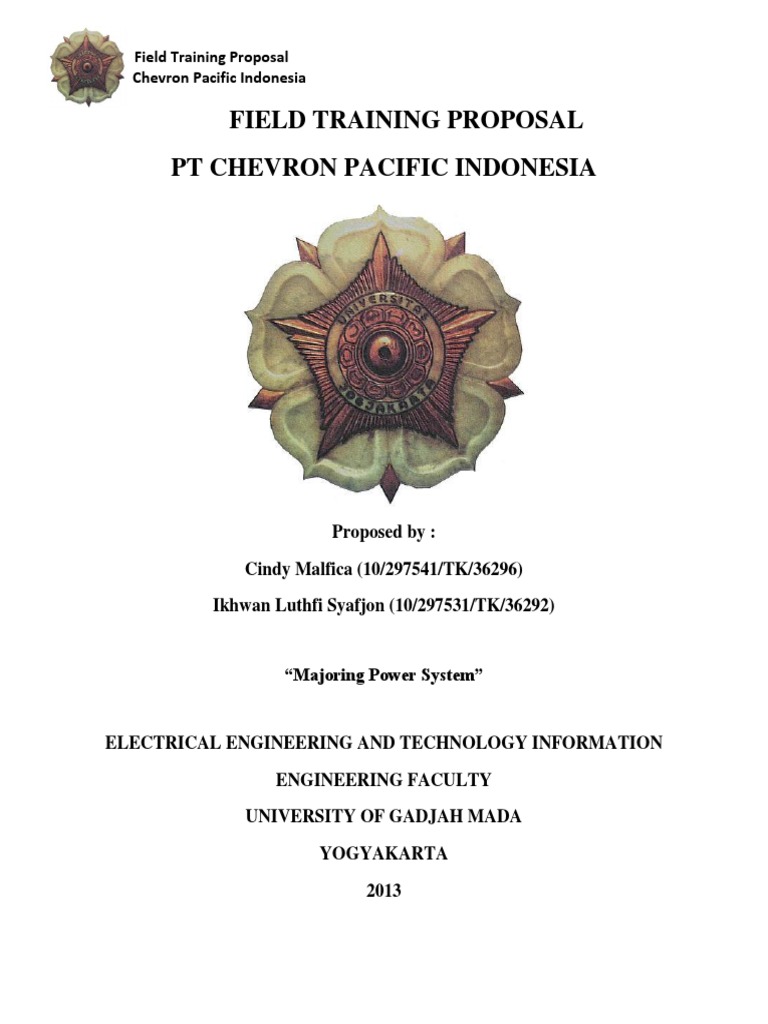 Field Training Proposal for Chevron Indonesia | PDF
