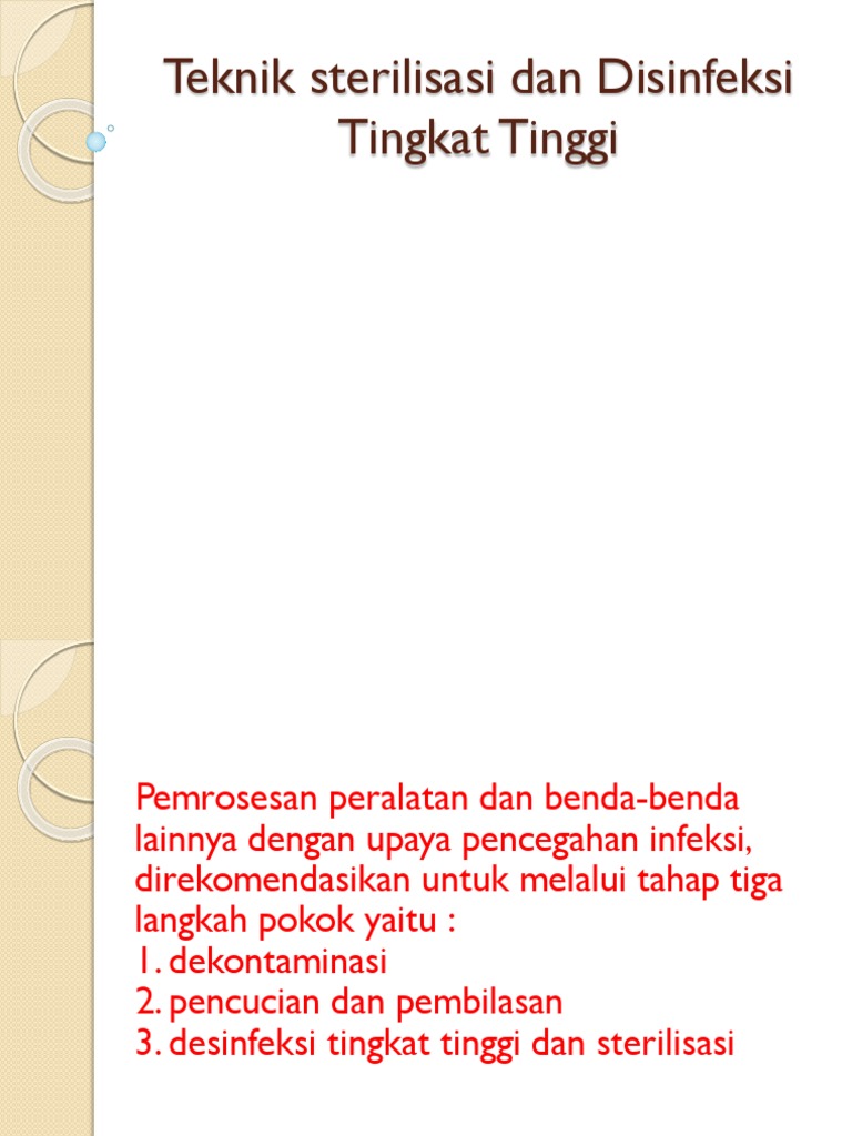 Panduan Sterilisasi & Disinfeksi | PDF | Kesehatan Holistik