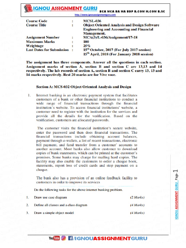 ignou Guru: Assignment | PDF | Component Object Model | Online Banking