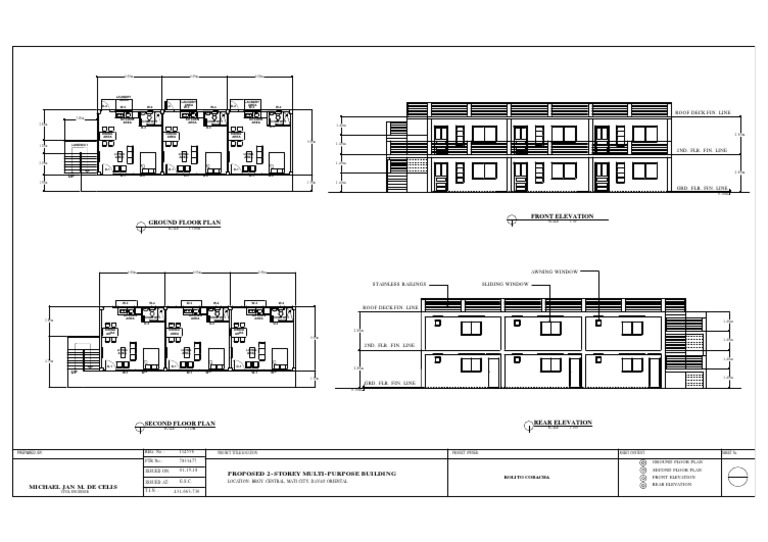 Proposed 2-Storey Residential Building-Elevation | PDF | Culture Of ...
