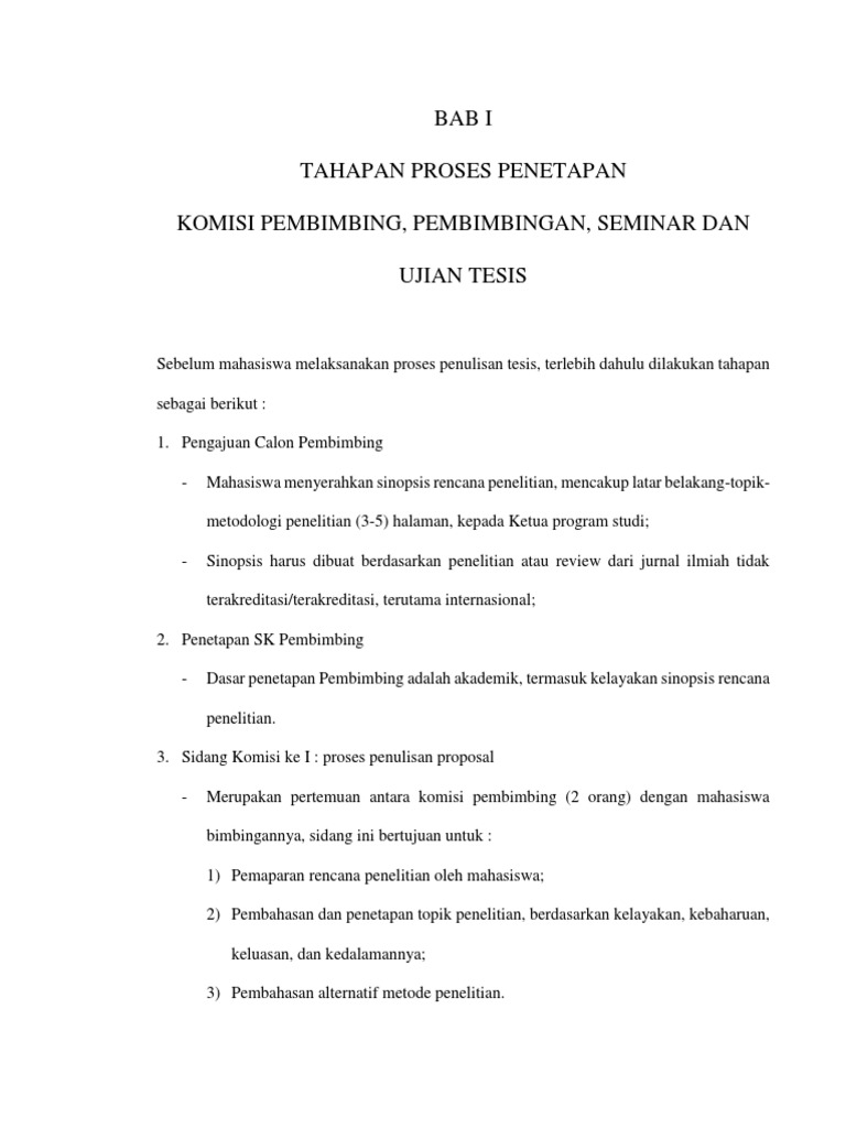 Pedoman Penulisan Tesis - New (1) Format | PDF