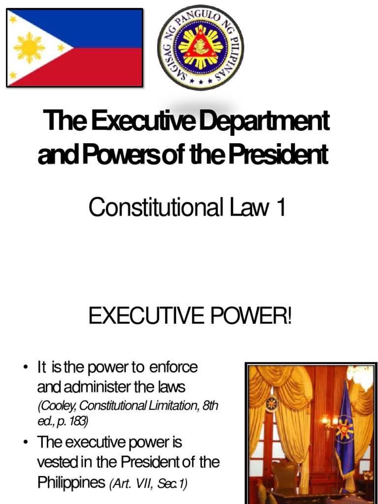 The Executive Department And Powers Of Thepresident: Constitutional Law ...