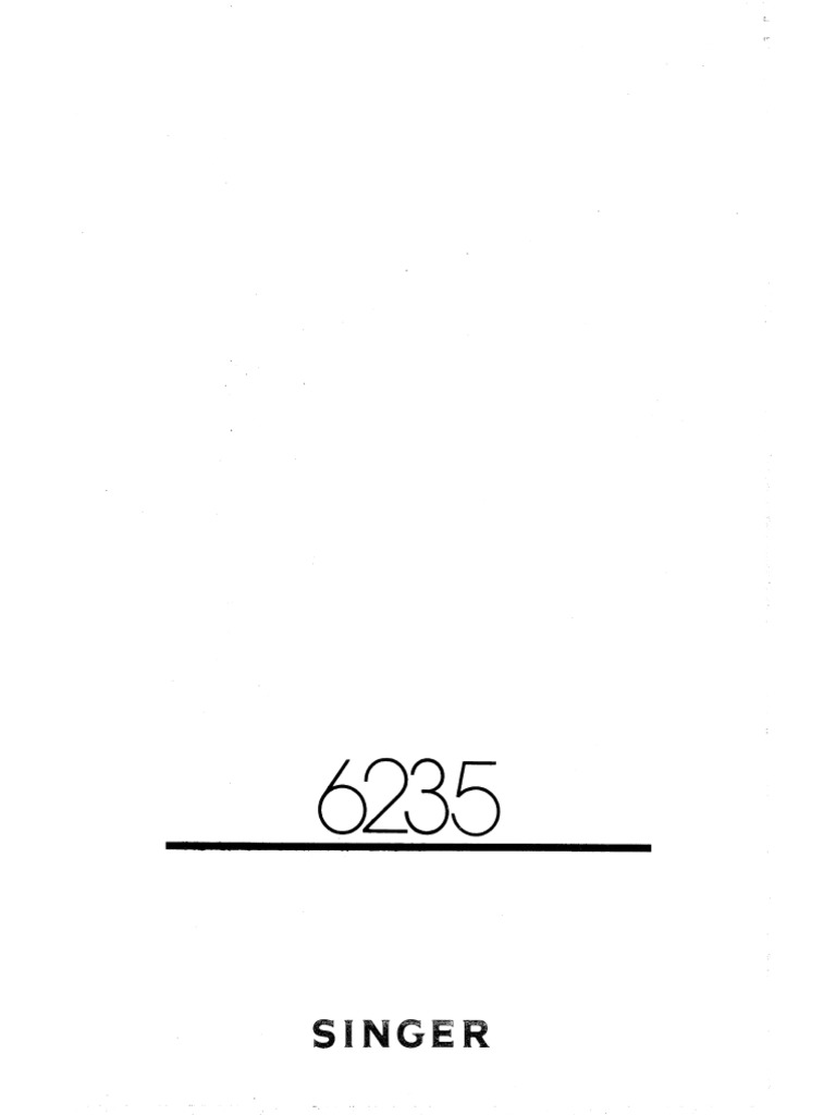 SINGER 6235 Sewing Machine PDF | PDF