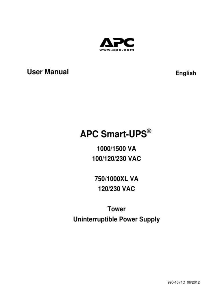 APC Smart-UPS: User Manual | PDF | Electrical Connector ...