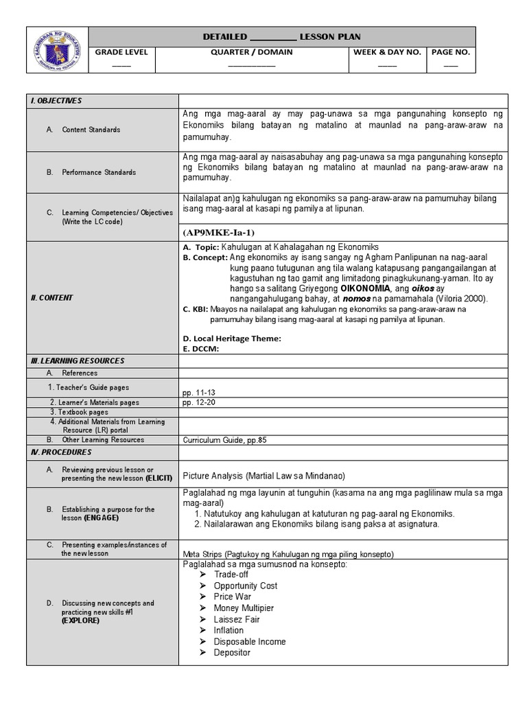 Template of DLL With 7e | PDF