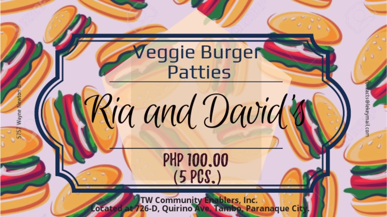 Burger Patty Sticker Template | PDF
