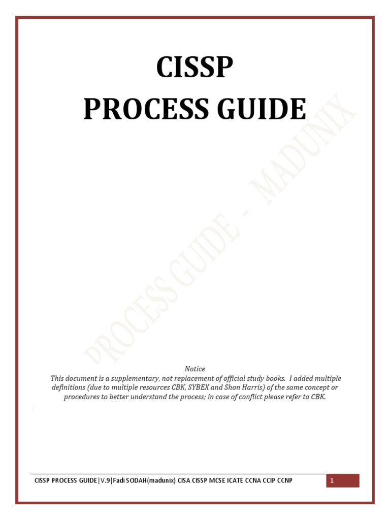 Cissp Process Guide v9 | Download Free PDF | Information Security | Cryptography
