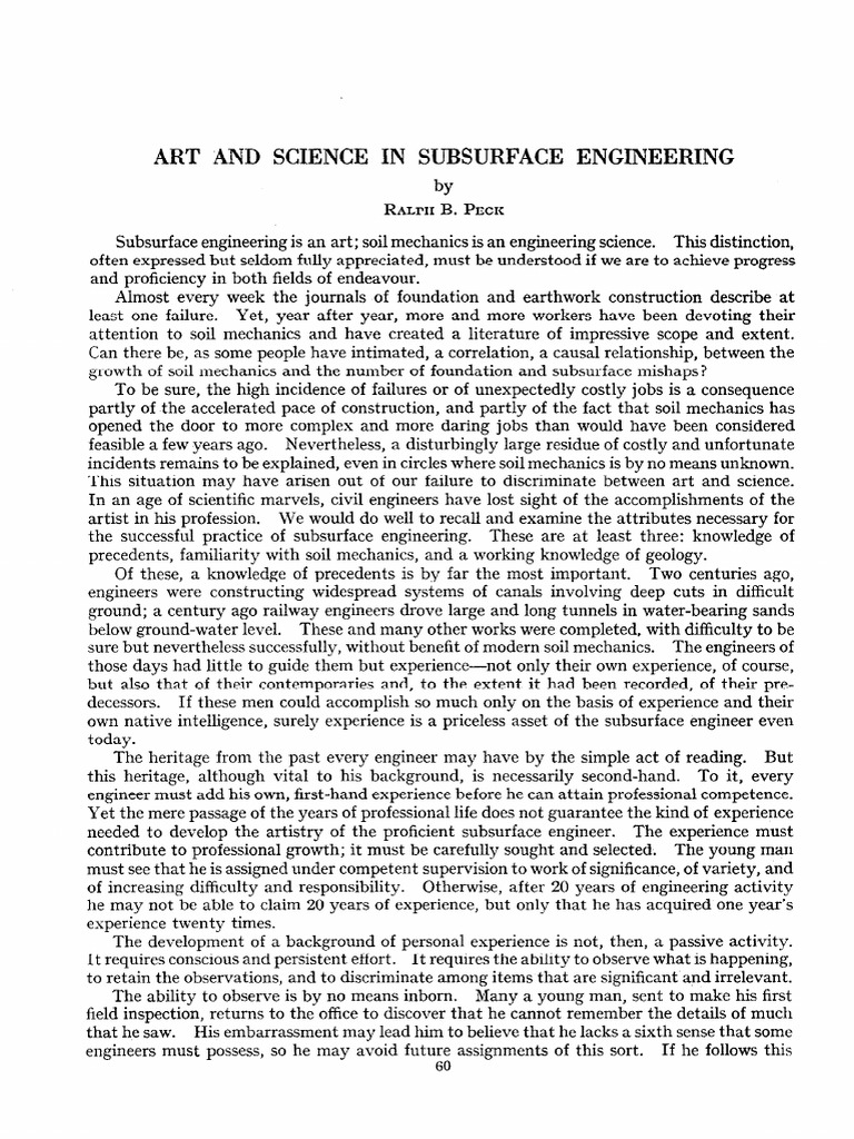 01art and Science in Subsurface Engineering | Download Free PDF ...