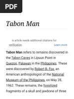 History of Tabon Man in the Philippines | PDF | Stone Age
