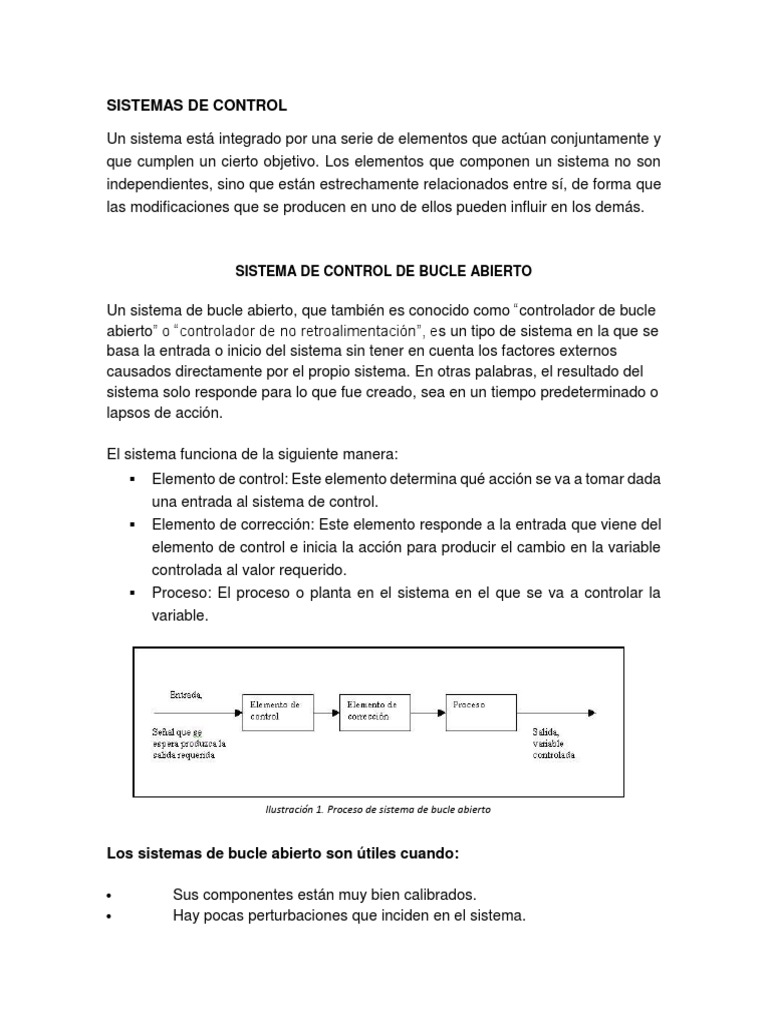 Sistema de Bucle Abierto - Cerrado | Realimentación | Sistema de control