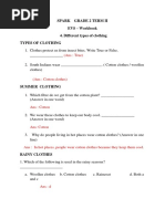 Clothes We Wear: Class 1 Worksheet | PDF | Clothing | Scarf
