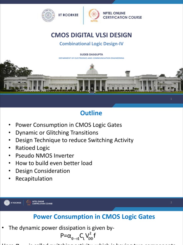 Cmos Digital Vlsi Design: Combinational Logic Design-IV | PDF | Logic Gate | Cmos