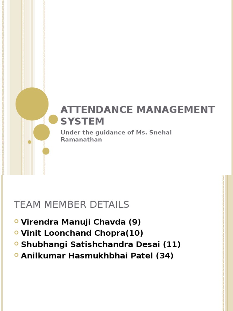 Attendance Management System | PDF