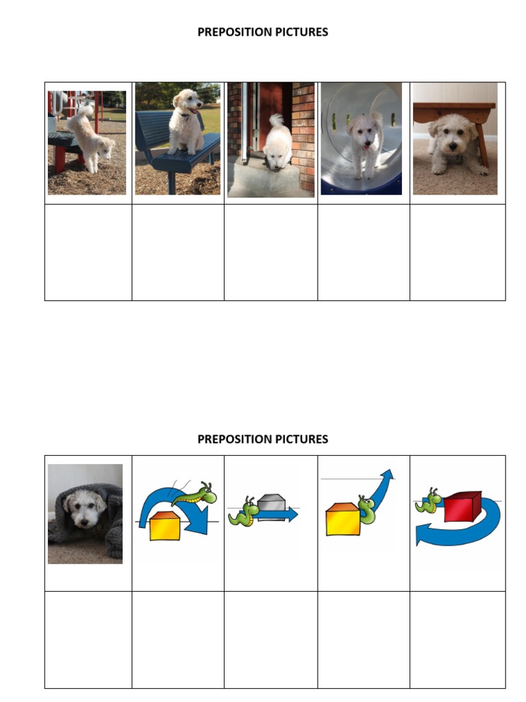 Prepositions With Pictures | PDF