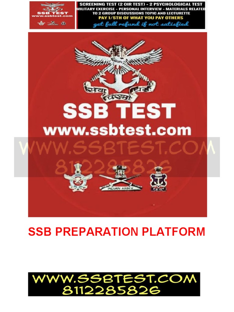SSB Test | PDF | Test (Assessment) | Question