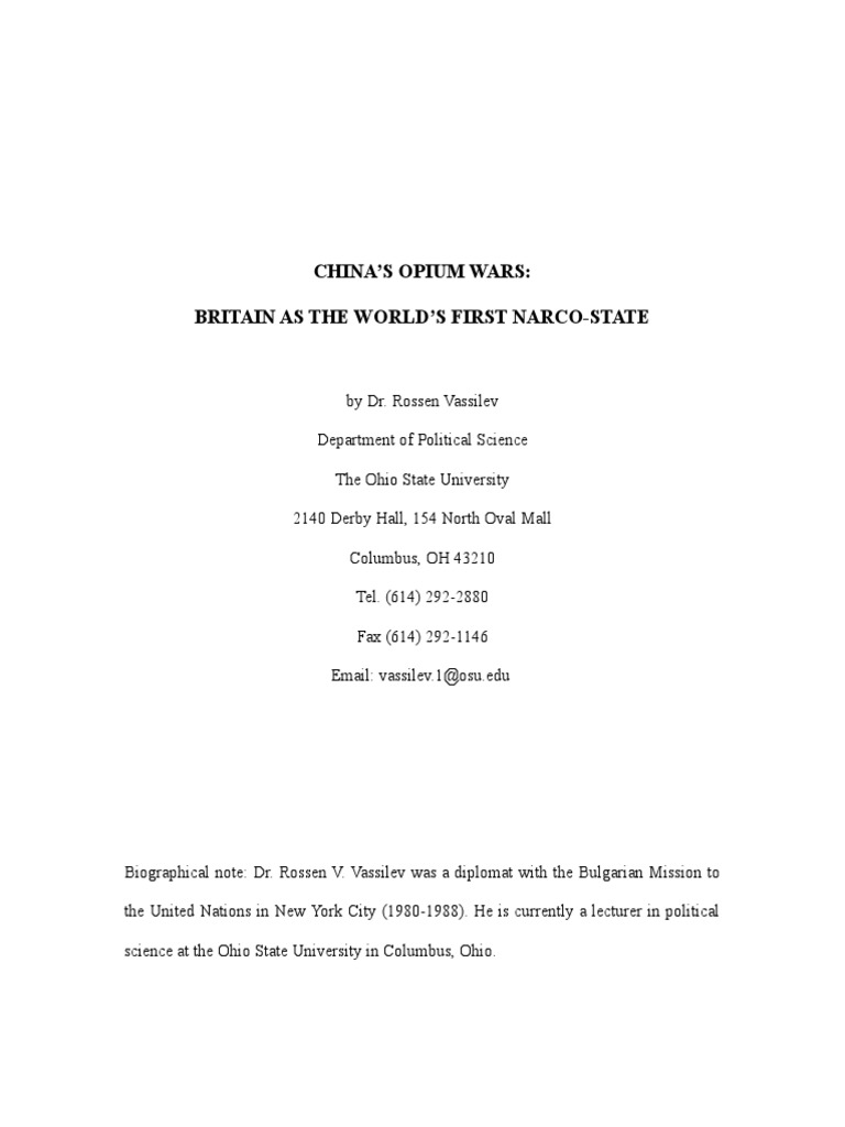 Britain's Role in the Opium Wars | PDF | Qing Dynasty | Opium