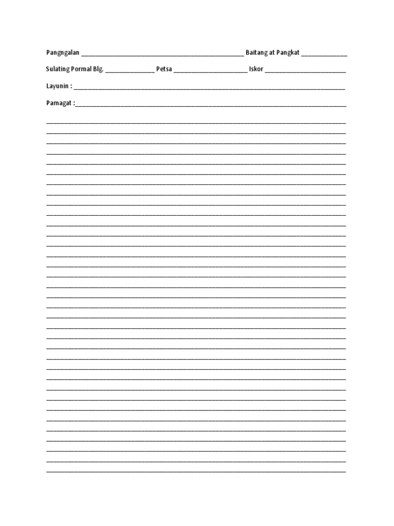 Sulating Pormal | PDF