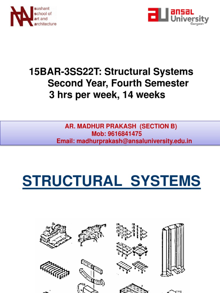 15BAR-3SS22T: Structural Systems Second Year, Fourth Semester 3 Hrs Per Week, 14 Weeks | PDF ...