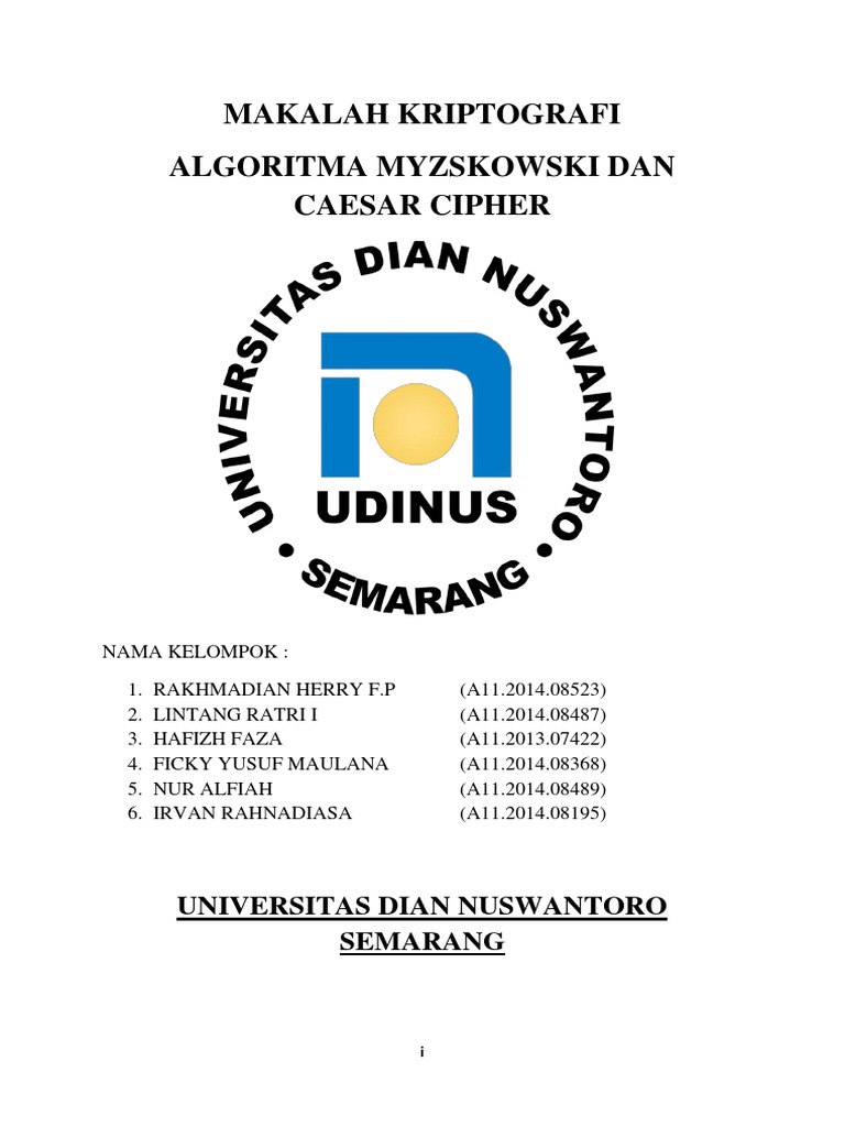 Algoritma Caesar dan Myszkowski Cipher | PDF
