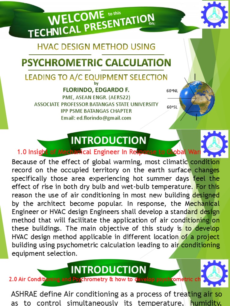 HVAC Design Using Psychrometric | PDF | Hvac | Air Conditioning